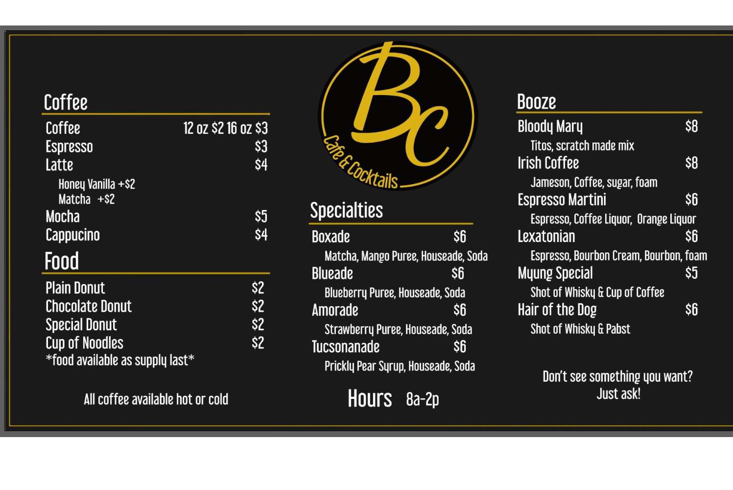 Food & Drinks | The Boxyard